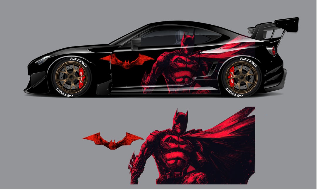 Batman, Car Livery, Cast Vinyl Wrap, Universal Size, Car Wrap, Car ...