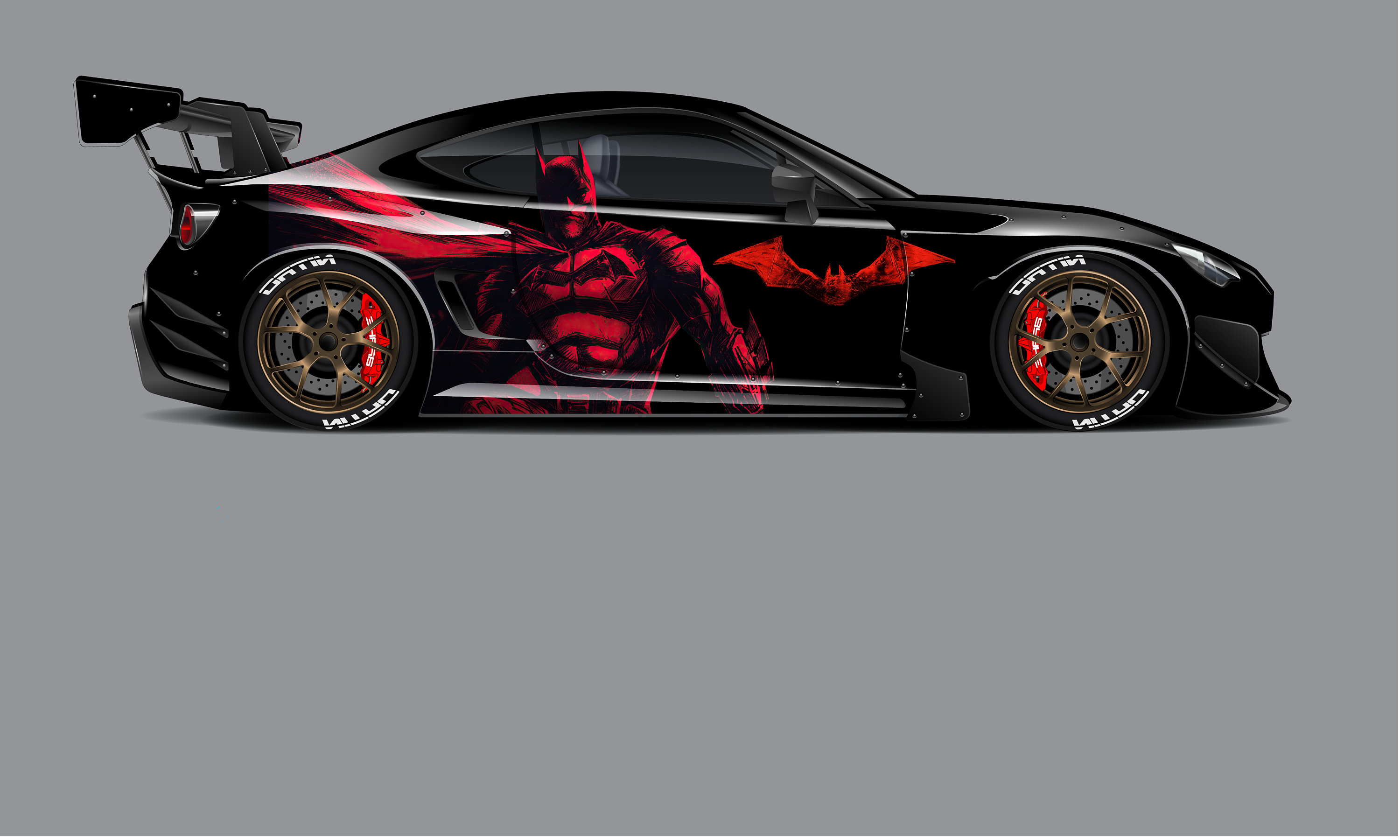 Batman, Car Livery, Cast Vinyl Wrap, Universal Size, Car Wrap, Car ...