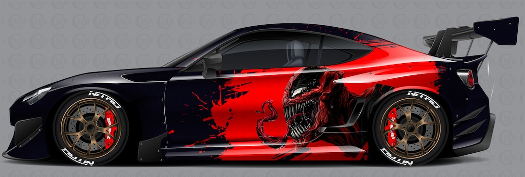 Venom Carnage, Car Livery, Cast Vinyl Wrap, Universal Size, Car Wrap ...
