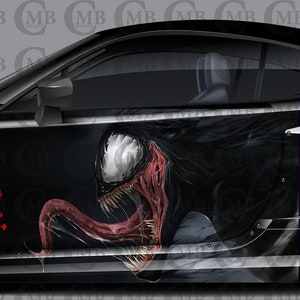 Venom and Blood Effect, Car Livery, Cast Vinyl Wrap, Universal Size ...