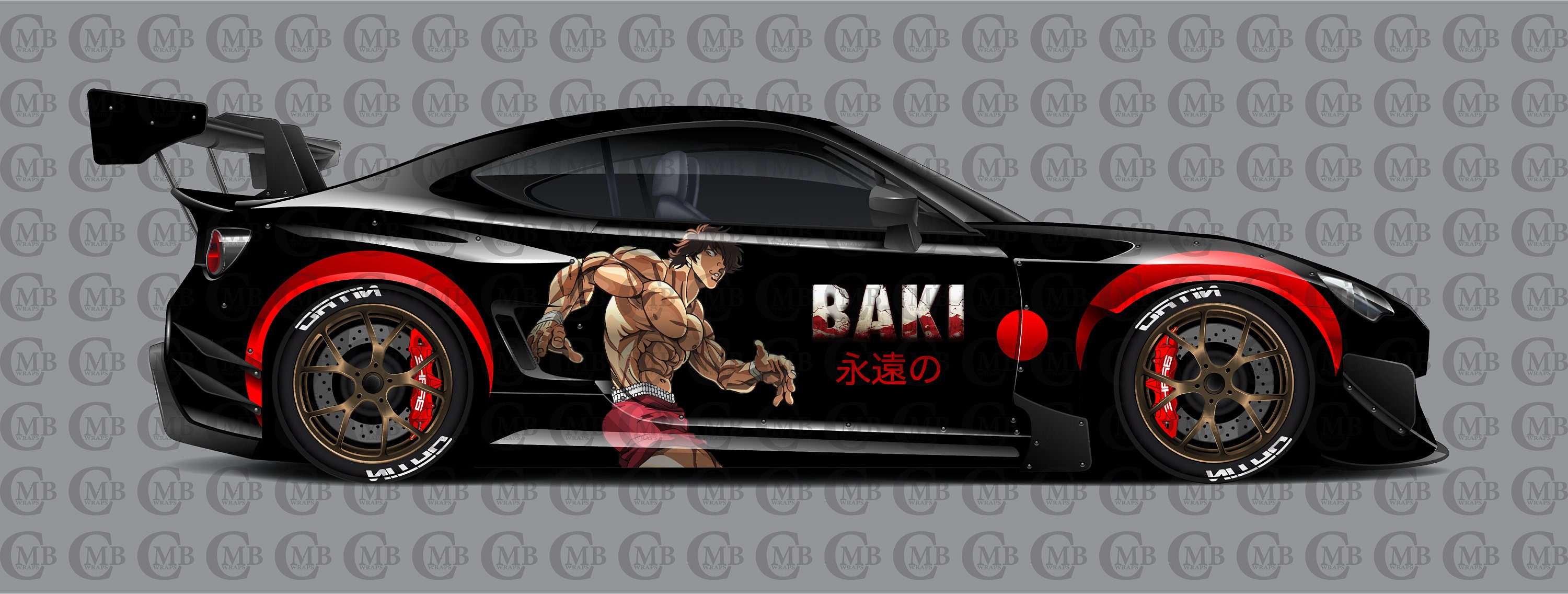 Baki Car Design, Dragon Ball, Car Livery, Cast Vinyl Wrap, Universal ...