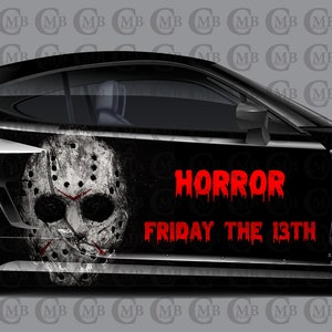 Horror Theme, Car Livery, Cast Vinyl Wrap, Universal Size, Car Wrap ...