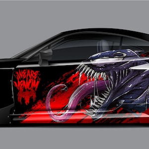 Venom Car Wrap, Car Livery, Cast Vinyl Wrap, Universal Size, Car Wrap ...
