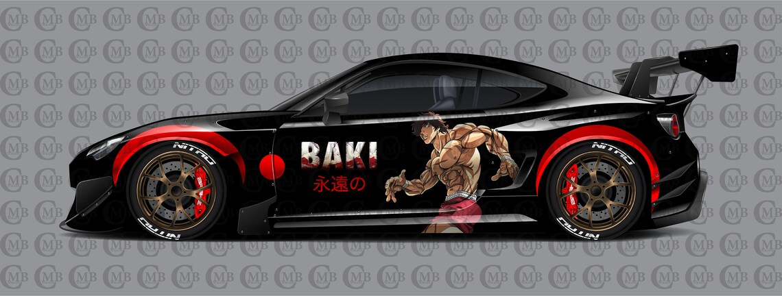 Baki Car Design, Dragon Ball, Car Livery, Cast Vinyl Wrap, Universal ...
