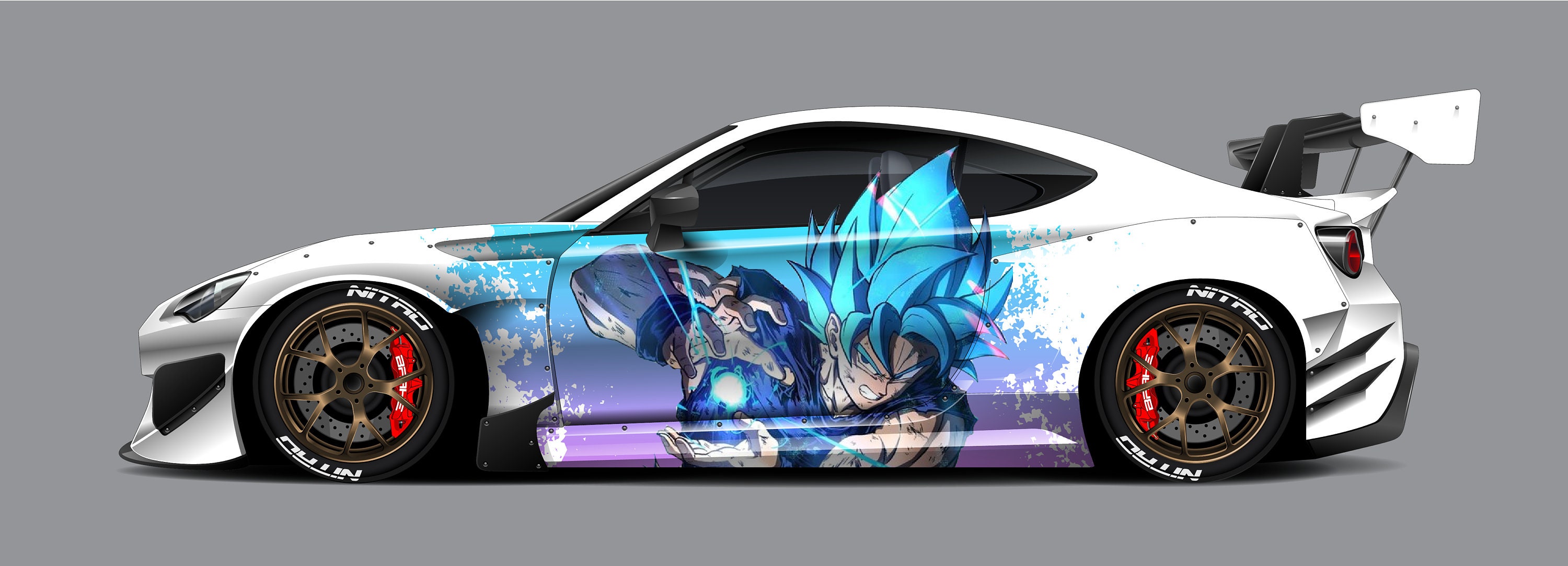 Goku Car Wrap, Car Livery, Cast Vinyl Wrap, Universal Size, Car Wrap ...
