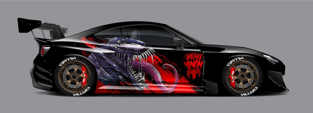 Venom Car Wrap, Car Livery, Cast Vinyl Wrap, Universal Size, Car Wrap ...
