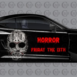 Horror Theme, Car Livery, Cast Vinyl Wrap, Universal Size, Car Wrap ...