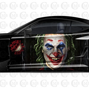 Joker Car Wrap, Car Livery, Cast Vinyl Wrap, Universal Size, Car Wrap ...