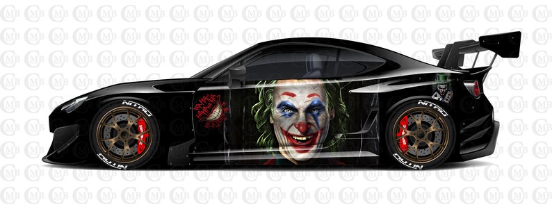 Joker Car Wrap, Car Livery, Cast Vinyl Wrap, Universal Size, Car Wrap ...