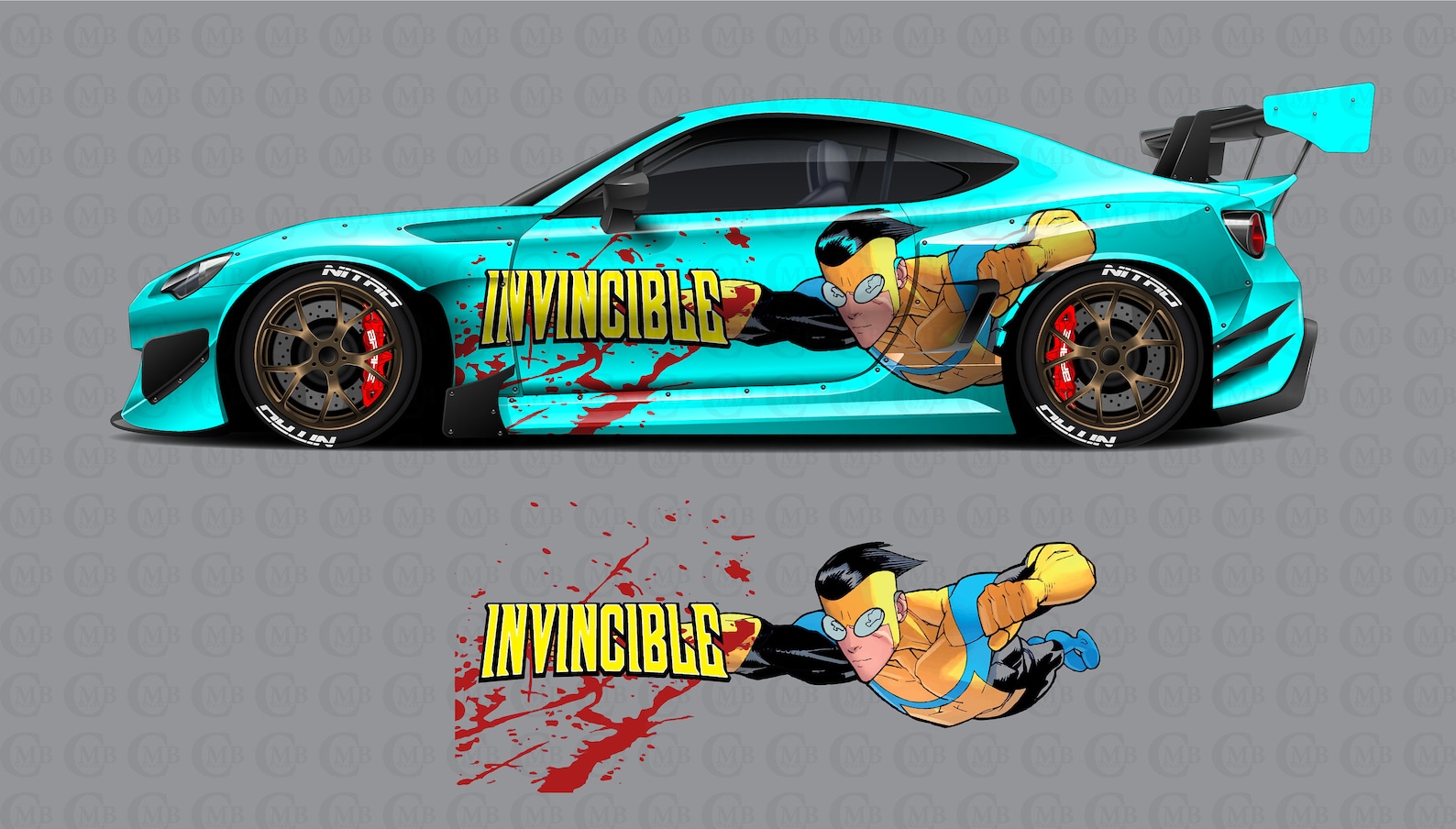 INVINCIBLE Car Livery Cast Vinyl Wrap Universal Size Car - Etsy