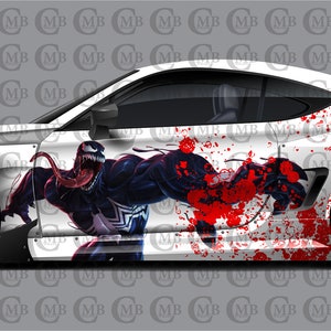 Venom and Blood Effect, Car Livery, Cast Vinyl Wrap, Universal Size ...