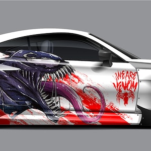 Venom Car Wrap, Car Livery, Cast Vinyl Wrap, Universal Size, Car Wrap ...