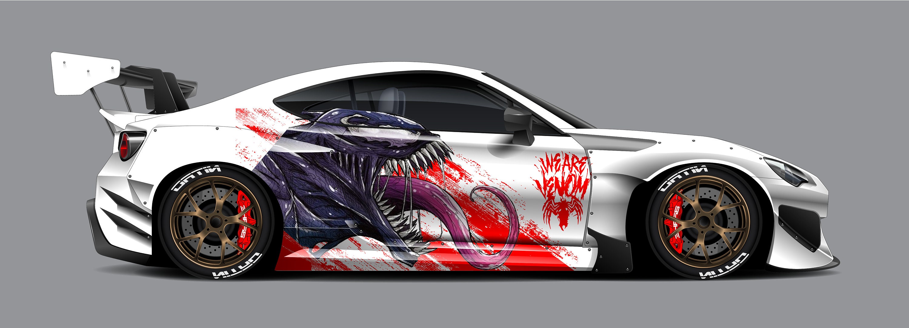 Venom Car Wrap, Car Livery, Cast Vinyl Wrap, Universal Size, Car Wrap ...