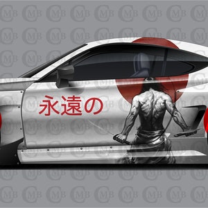 Samurai Japanase Theme, Car Livery, Cast Vinyl Wrap, Universal Size ...