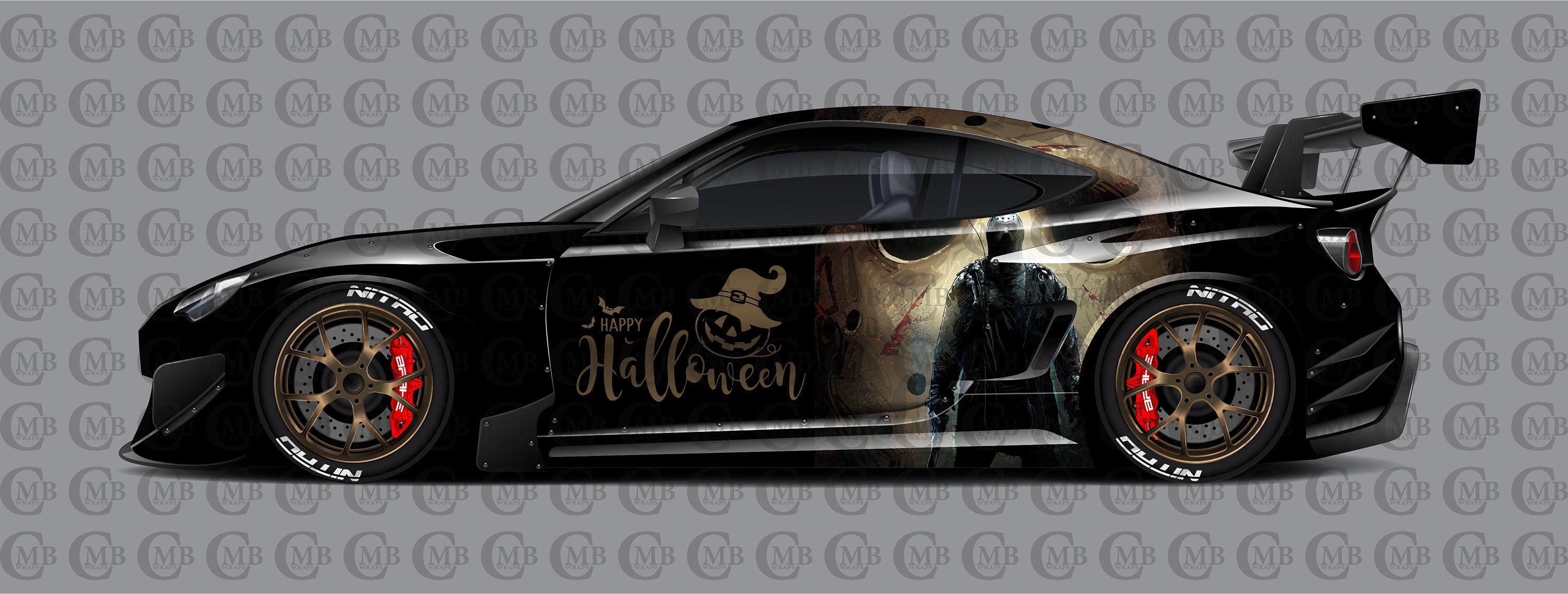 Halloween Jason Voorhees, Car Livery, Cast Vinyl Wrap, Universal Size ...