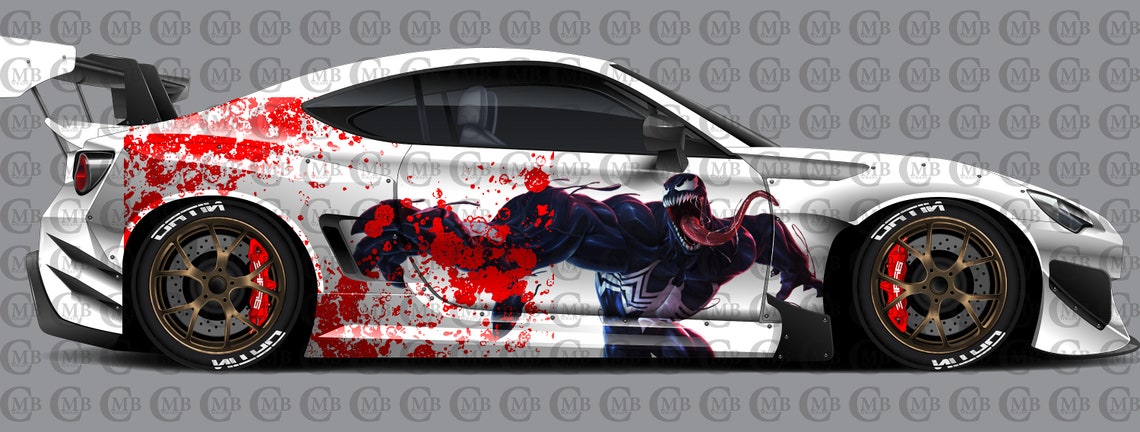 Venom and Blood Effect, Car Livery, Cast Vinyl Wrap, Universal Size ...