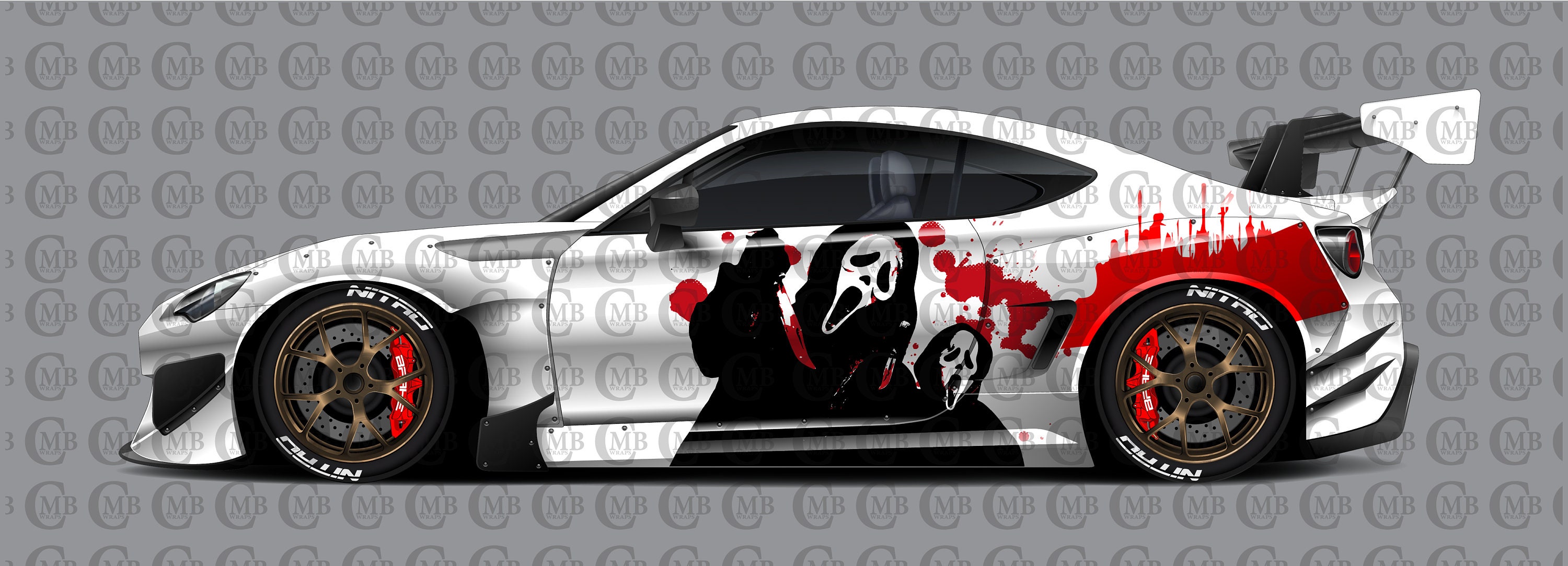 Scream, Car Livery, Cast Vinyl Wrap, Universal Size, Car Wrap, Car ...