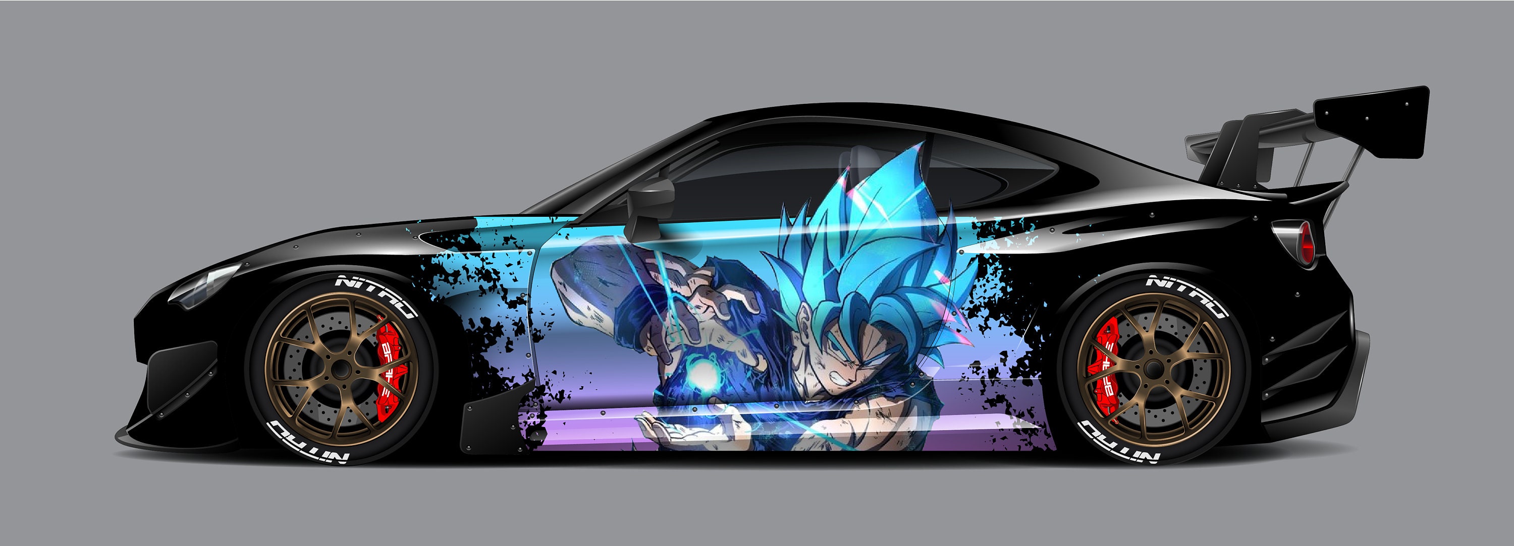 Goku Car Wrap, Car Livery, Cast Vinyl Wrap, Universal Size, Car Wrap ...