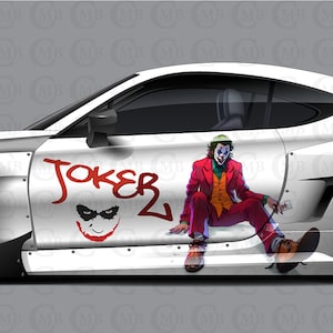 Joker Car Wrap, Car Livery, Cast Vinyl Wrap, Universal Size, Car Wrap ...