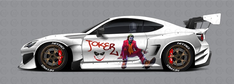 Joker Car Wrap, Car Livery, Cast Vinyl Wrap, Universal Size, Car Wrap ...