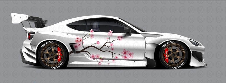 Sakura Japanese Theme, Car Livery, Cast Vinyl Wrap, Universal Size, Car ...