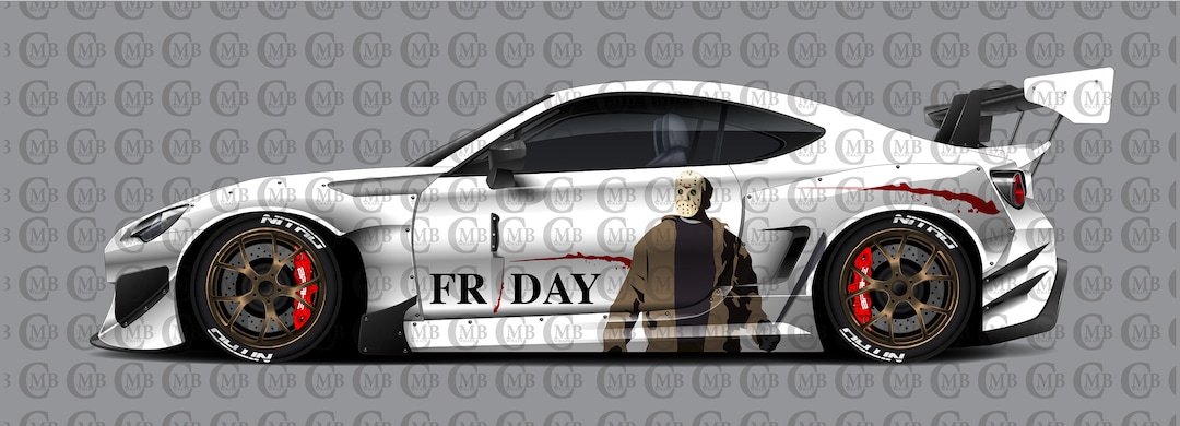 Jason Friday the 13th, Car Livery, Cast Vinyl Wrap, Universal Size, Car ...