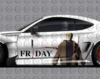 Harley Quinn, Car Livery, Cast Vinyl Wrap, Universal Size, Car Wrap ...