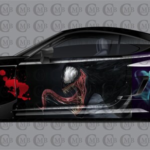 Venom and Blood Effect, Car Livery, Cast Vinyl Wrap, Universal Size ...