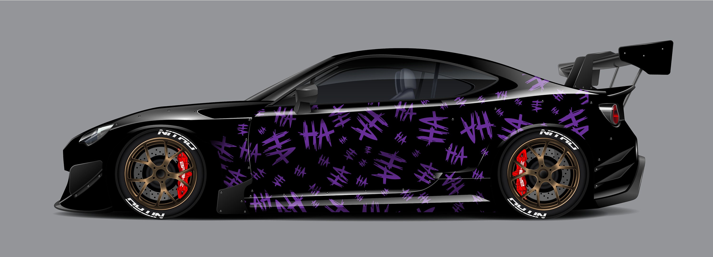 Joker Haha Car Wrap, Car Livery, Cast Vinyl Wrap, Universal Size, Car ...
