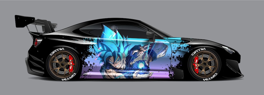 Goku Car Wrap, Car Livery, Cast Vinyl Wrap, Universal Size, Car Wrap ...