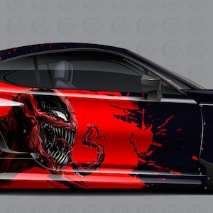 Venom Carnage, Car Livery, Cast Vinyl Wrap, Universal Size, Car Wrap ...