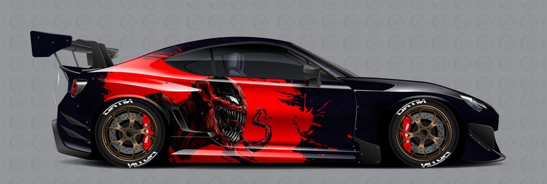 Venom Carnage, Car Livery, Cast Vinyl Wrap, Universal Size, Car Wrap ...