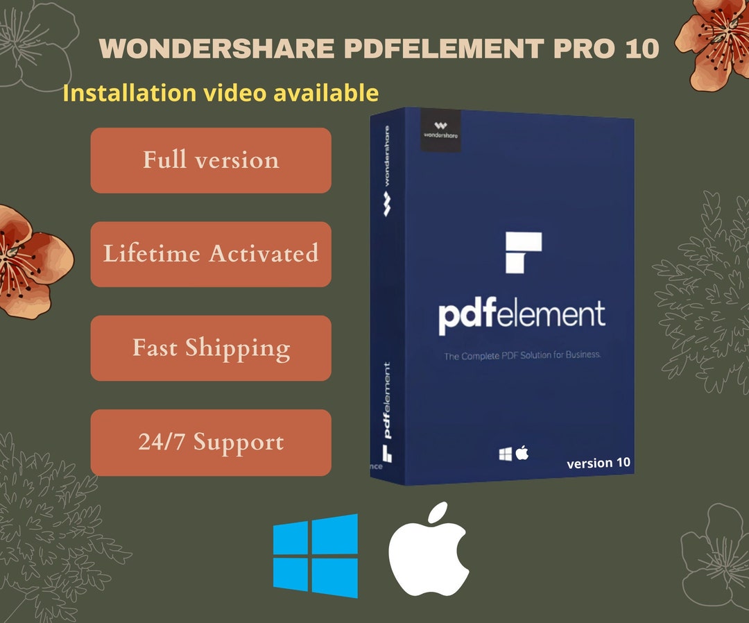 Wondershare Pdfelement Pro 10 for Macos & Windows Lifetime - Etsy