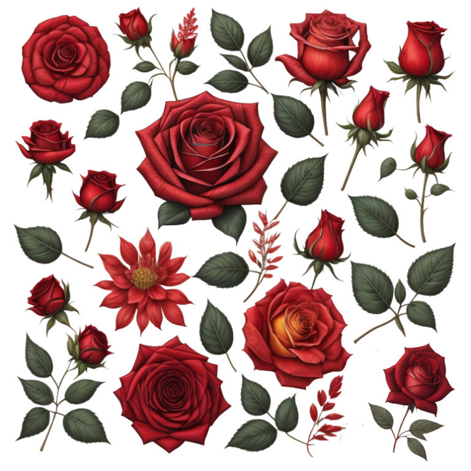 Blossom of Passion: A Red Rose's Embrace - Etsy