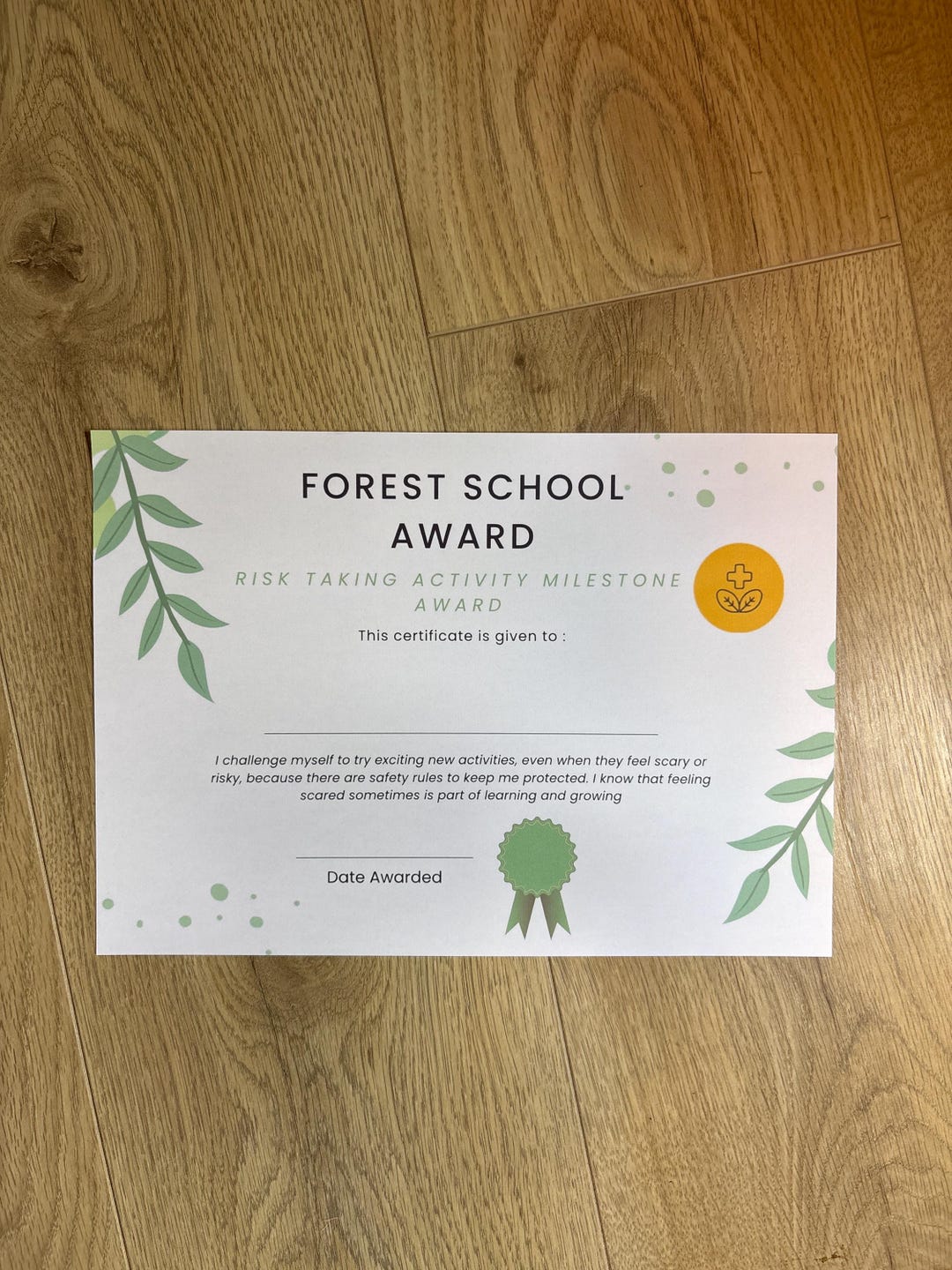 4 Forest School Student Activity Award Certificates - Etsy