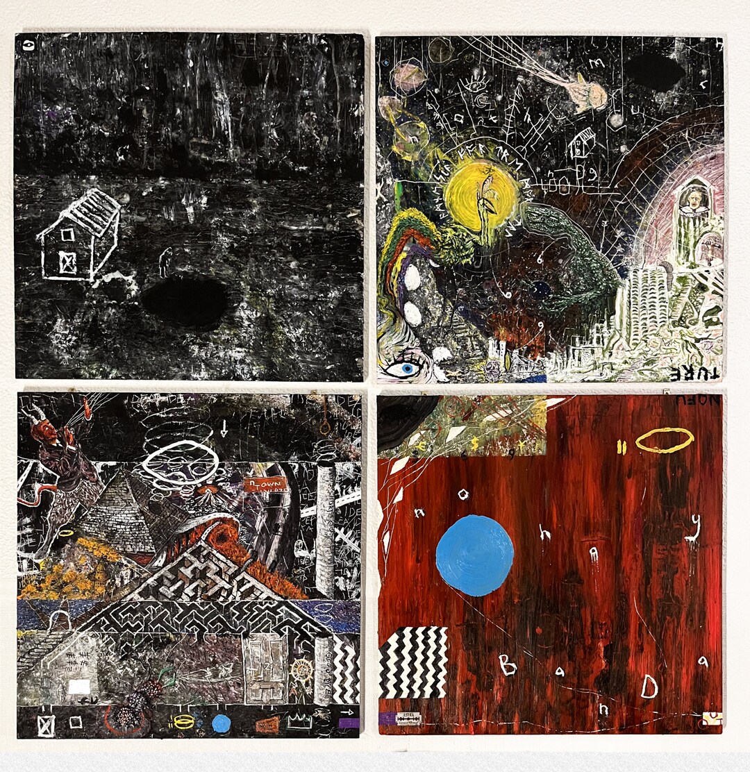 Nothing Much 1-4 (oil Paintings 4 X 56cm) - Etsy