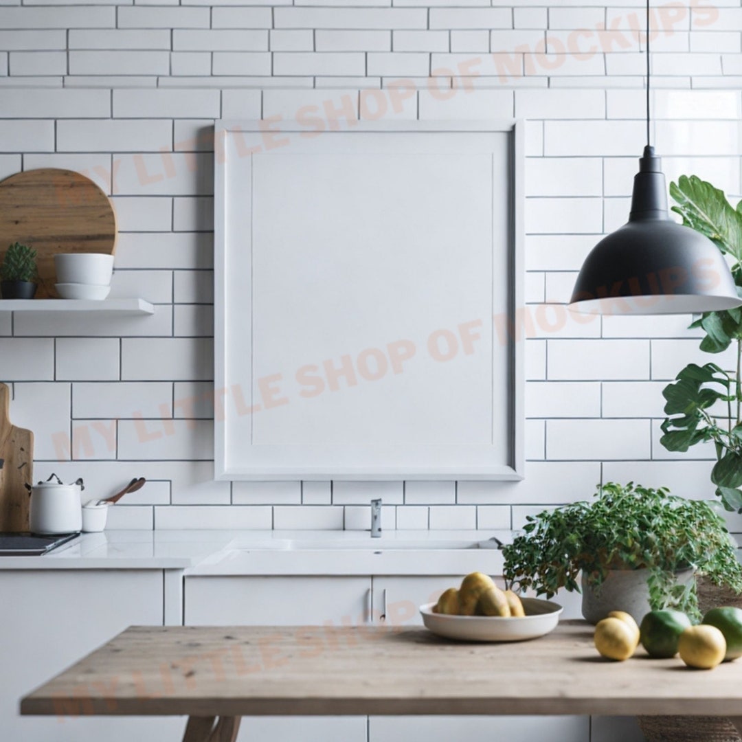 Kitchen Wall Mockup: Sleek Frames for Contemporary Interiors | Kitchen ...