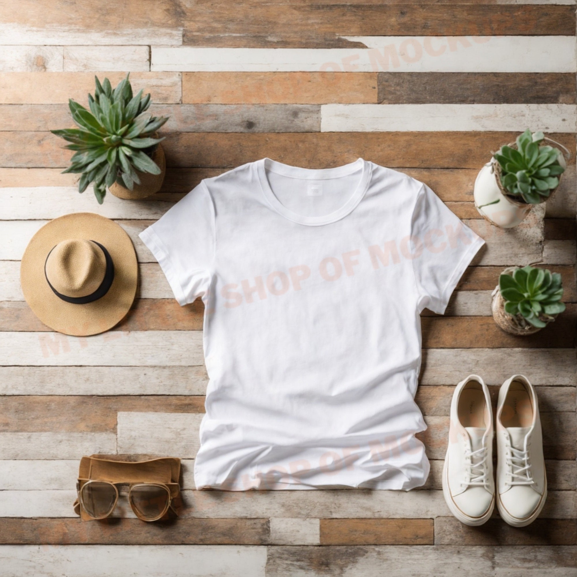 Bella Canvas 3001 White T-shirt Flat Lay Mockup | Summer Tee - Etsy