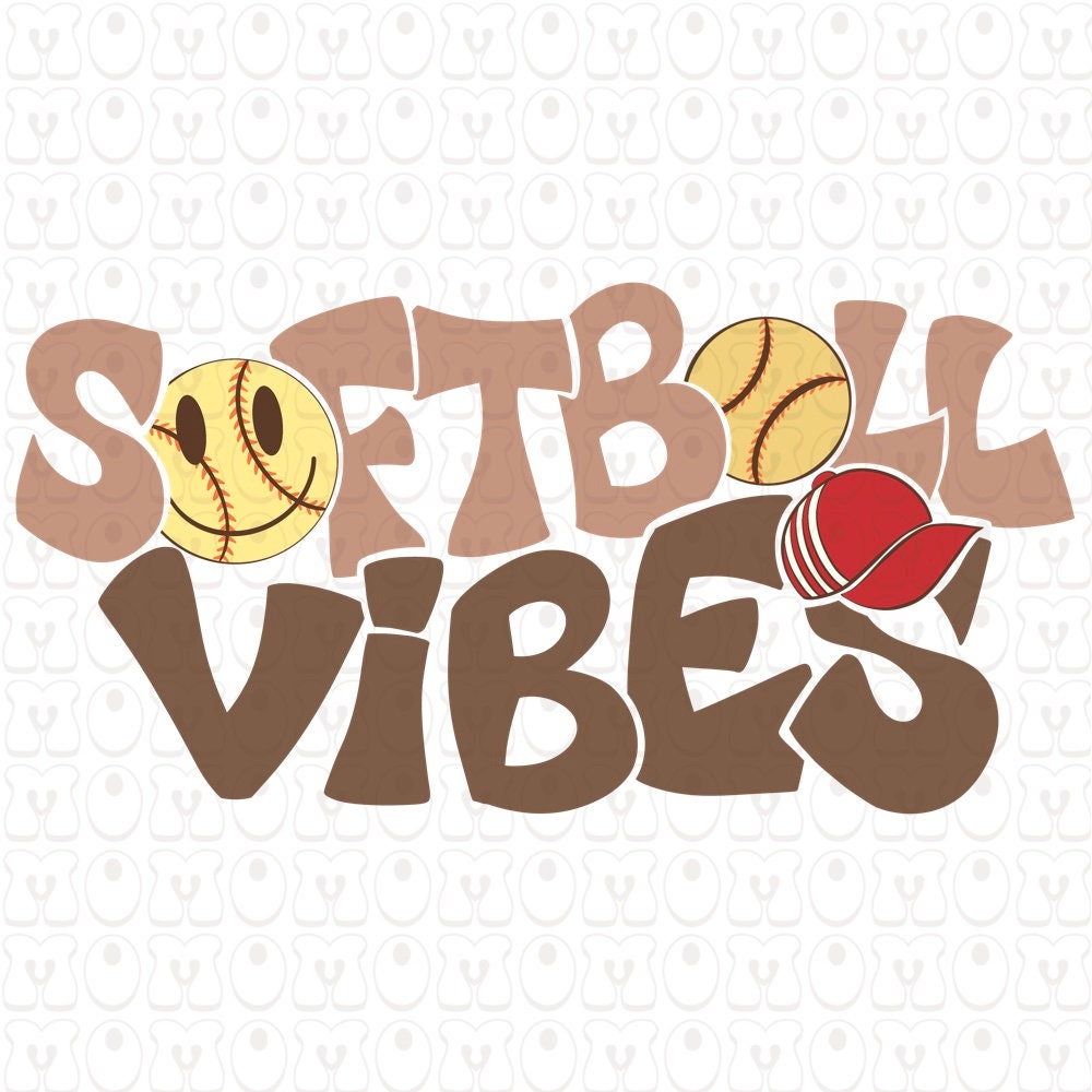 Retro Softball Png, Softball Png, Softball Sublimation Design, Softball ...