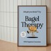 Bagel Therapy Retro Cartoon Print: Trendy Kitchen Cafe Art (digital ...