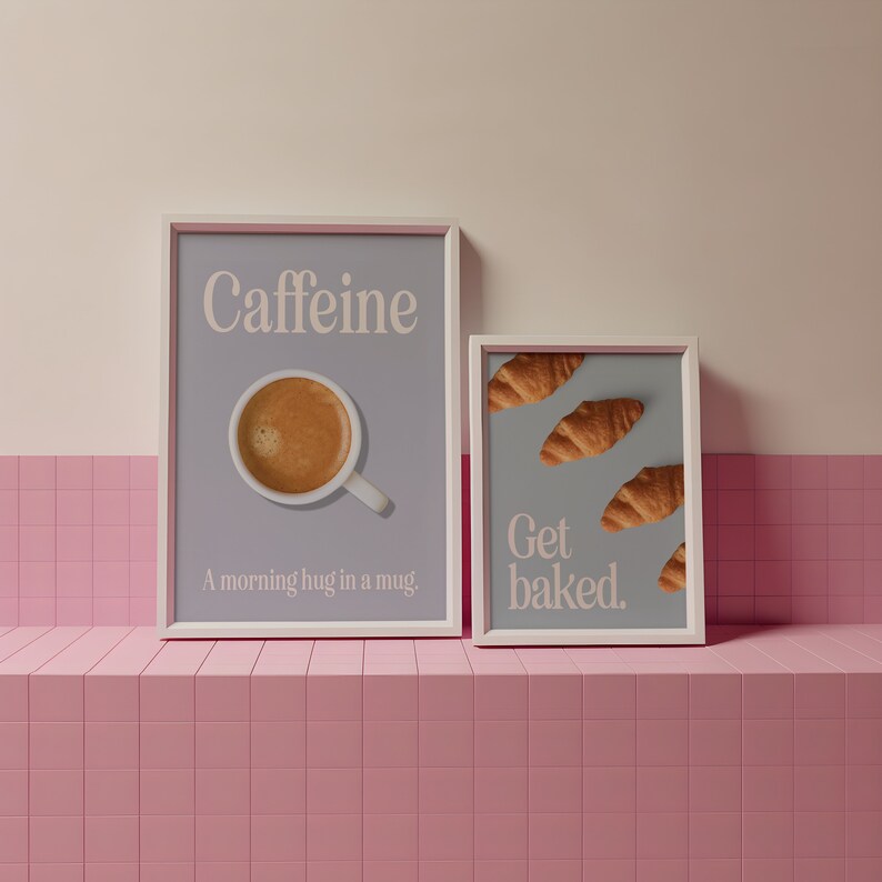 Retro Coffee Mug Print: Trendy Kitchen Wall Art (digital Download) - Etsy