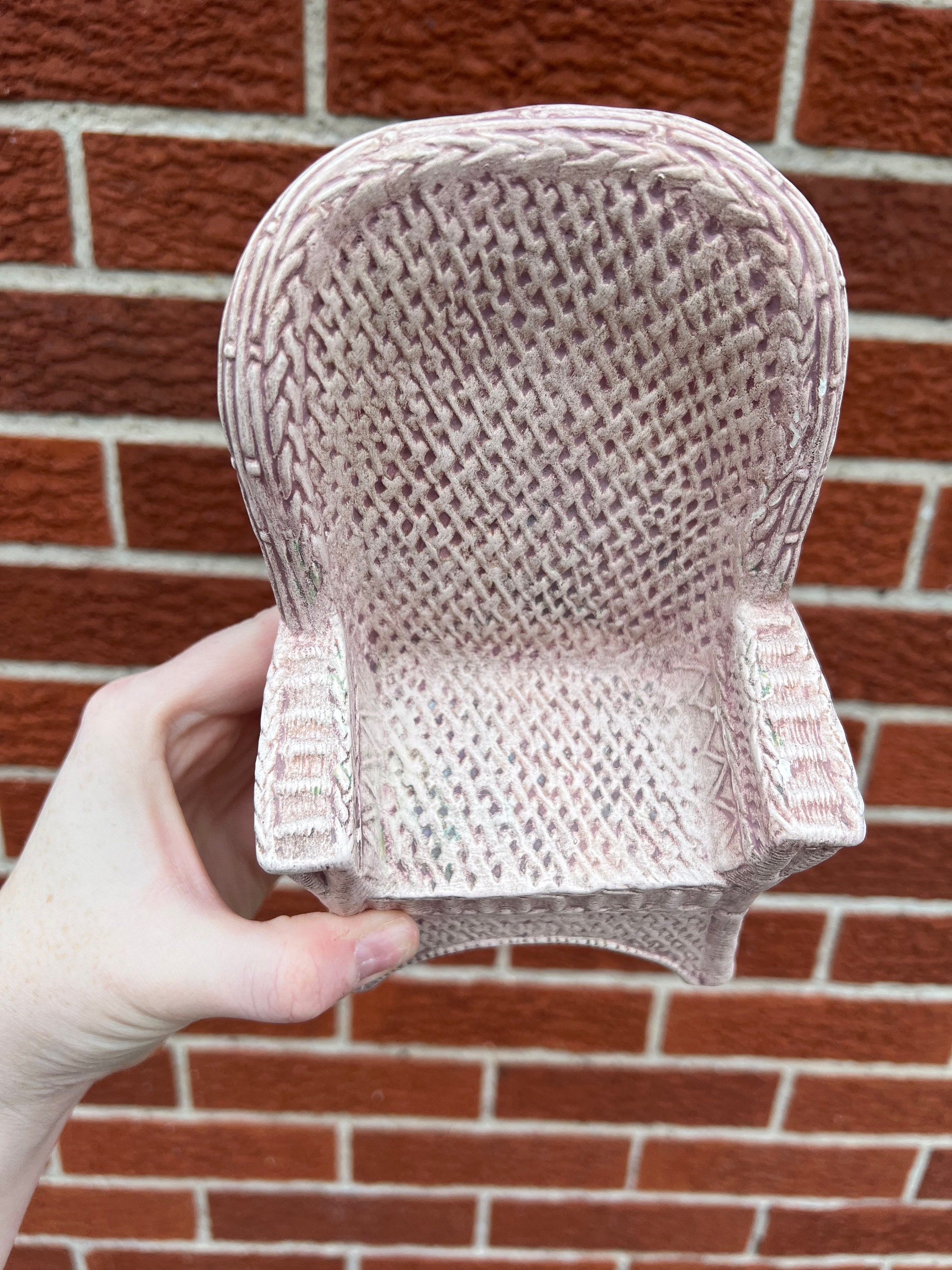 Vintage Ceramic Chair/ Wicker Style Chair/ Knick Knacks/ Mini - Etsy