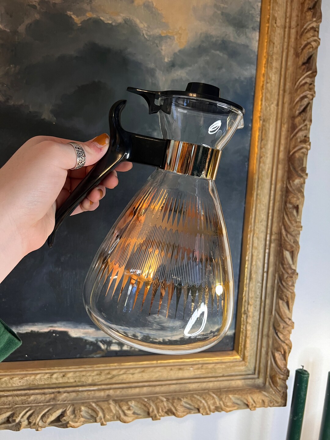 Vintage Mid Century Coffee Carafe With Lid / Vintage Coffee Carafe ...