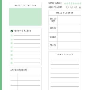 DIGITAL - Daily Planner + Reflection - Etsy