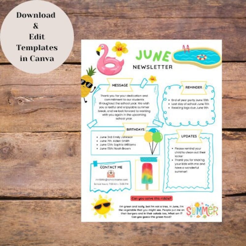 Newsletter Template - Etsy