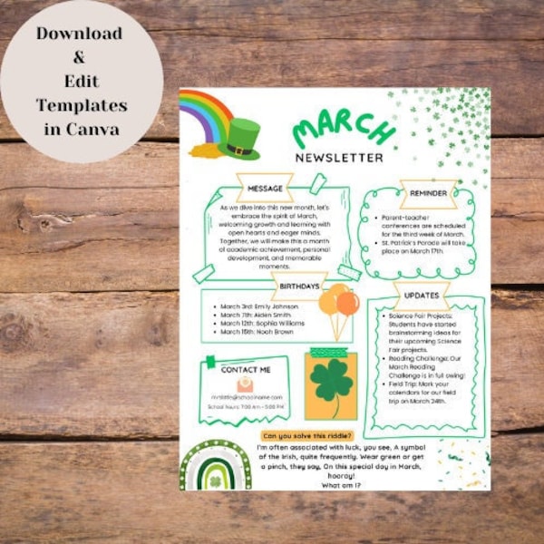 Newsletter Template - Etsy