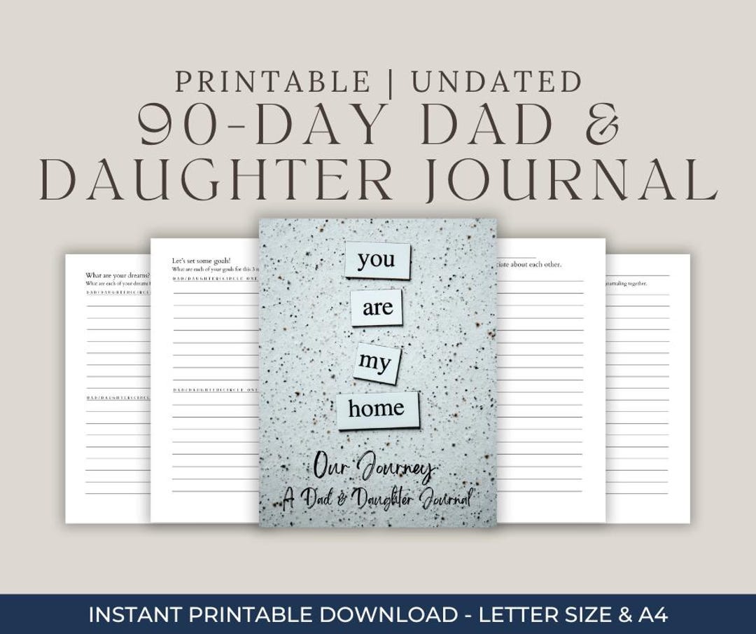 Dad & Daughter Journal Father and Daughter Journal 90 Days of Guided ...