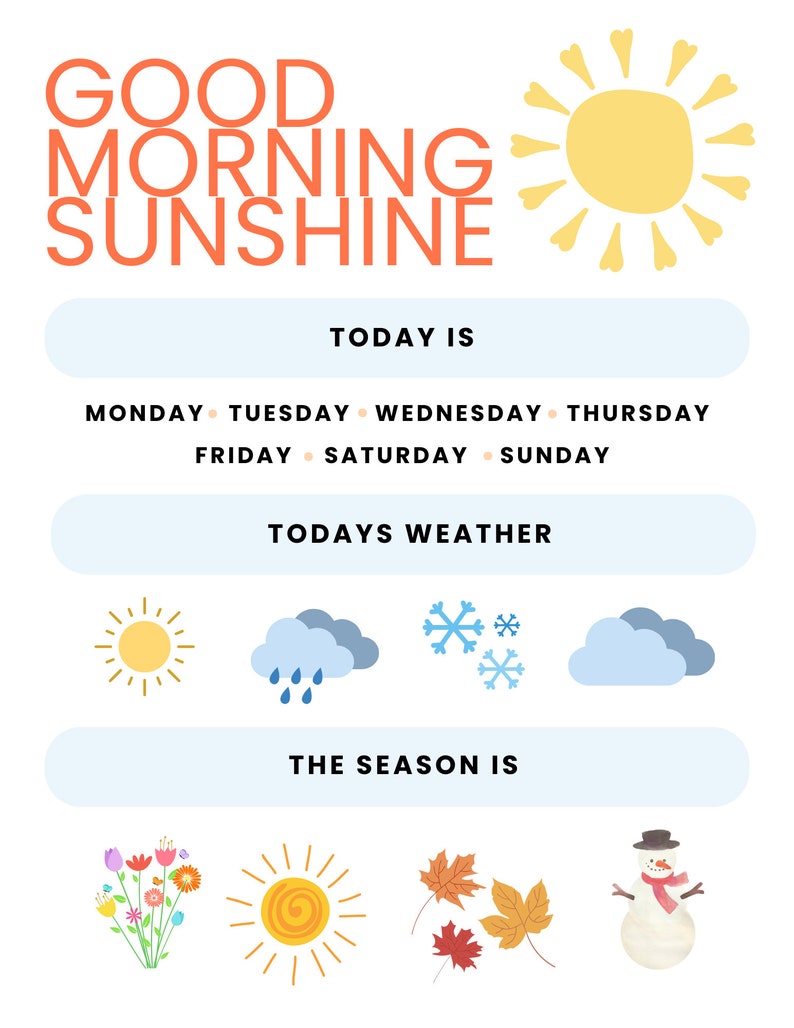 Preschool Morning Routine Printable Homeschool Activities Preschool ...