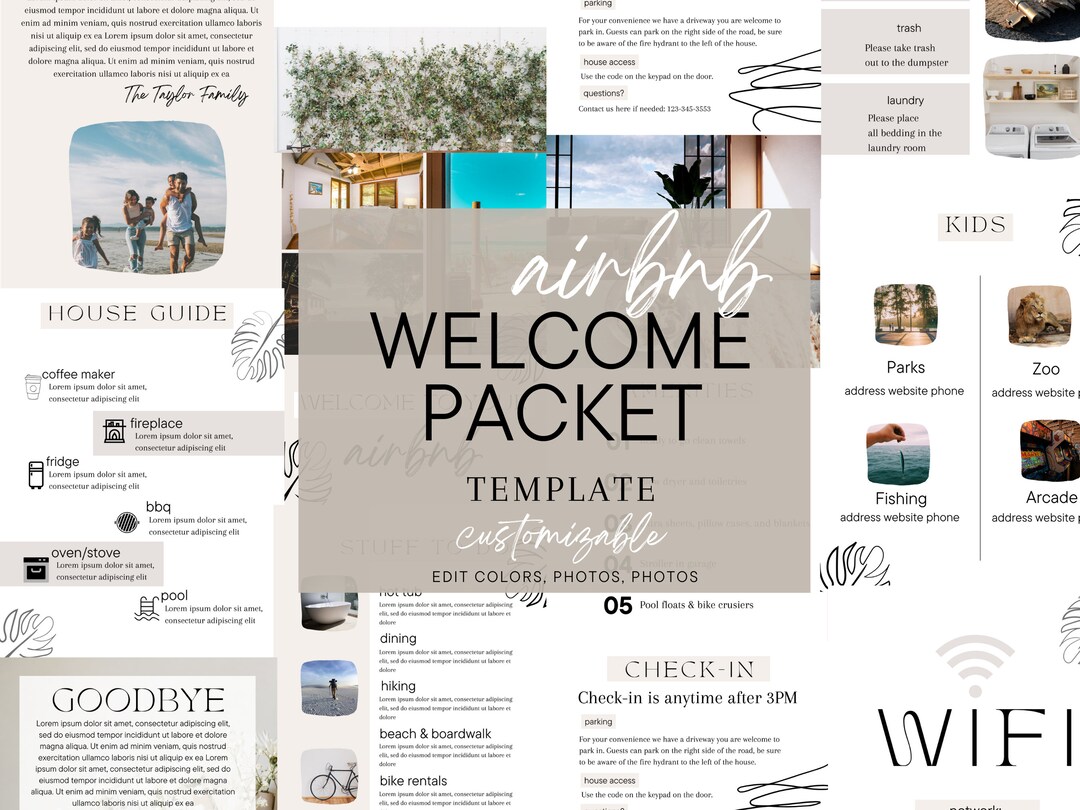 Airbnb Welcome Book Airbnb House Manual Airbnb Printable Welcome Packet ...