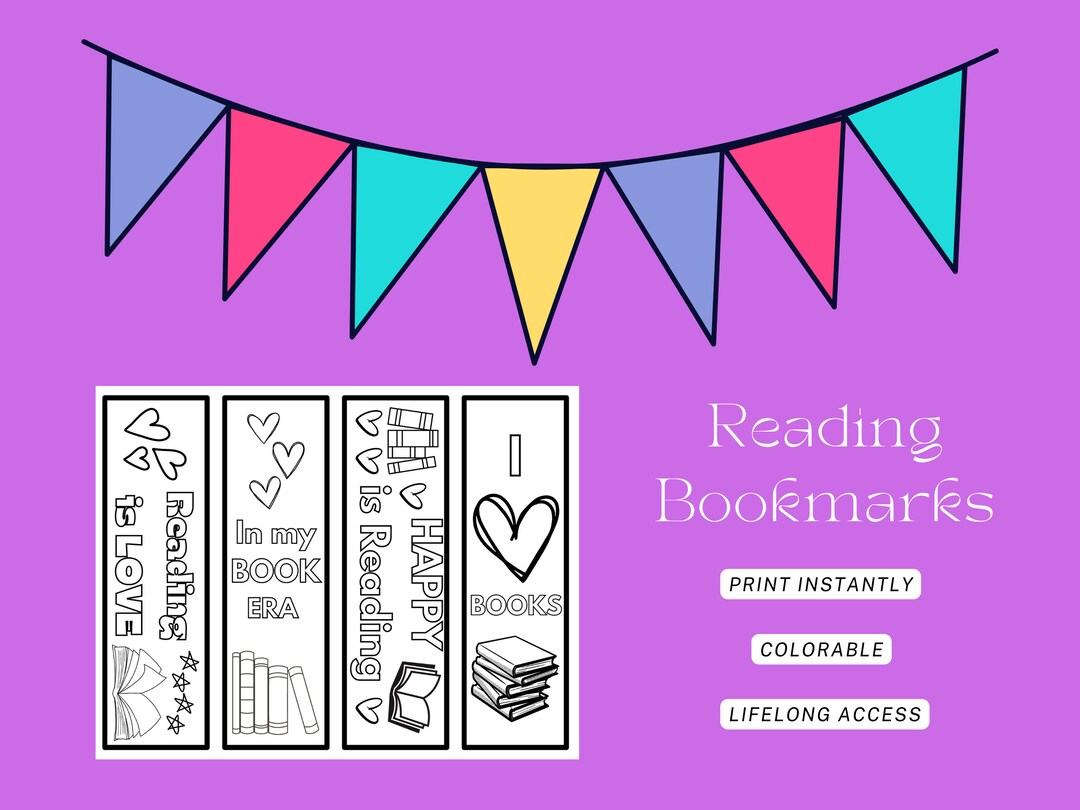 Printable Book Lover Bookmarks Coloring Reading Bookmark Fun School ...